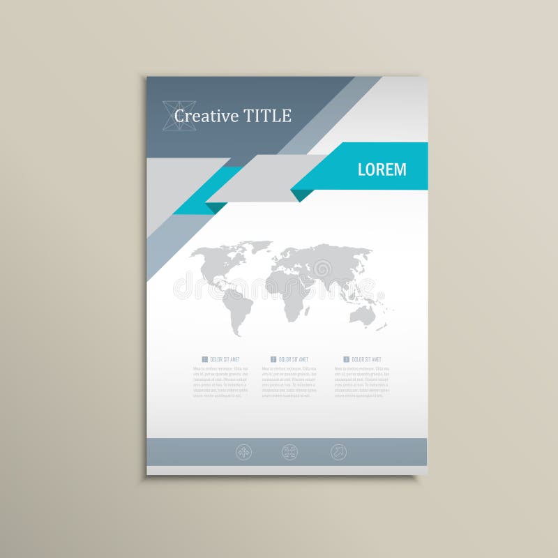 Vector Brochure Template A4 Format Layout Stock Vector - Illustration ...