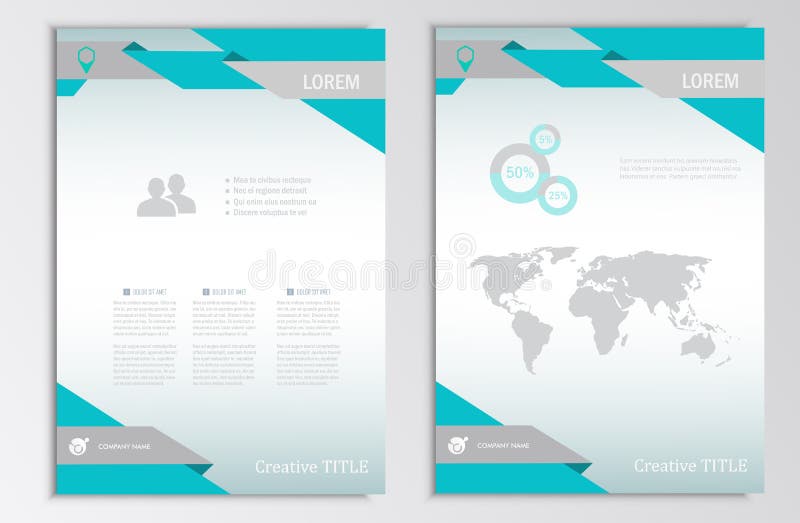 Vector Brochure Template A4 Format Layout Headers Stock Vector ...
