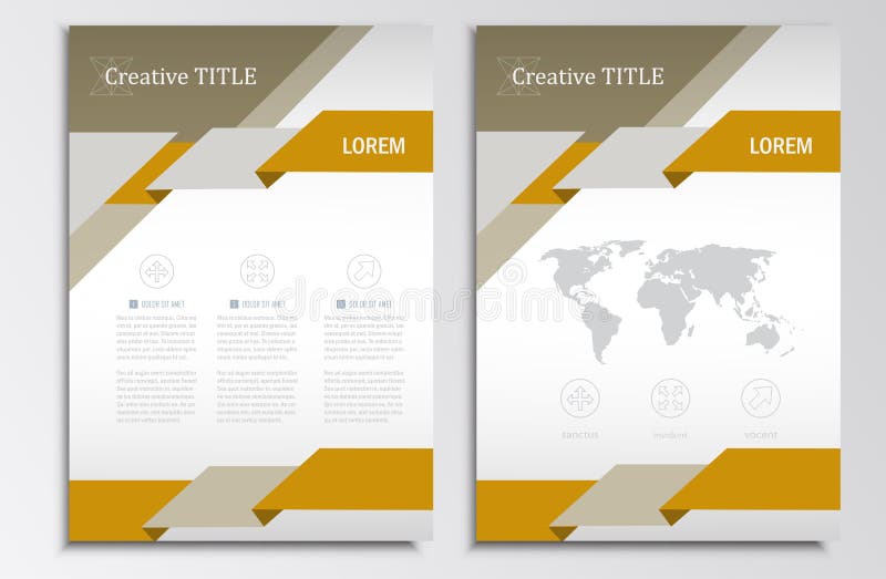Vector Brochure Template A4 Format Layout Headers Stock Vector ...