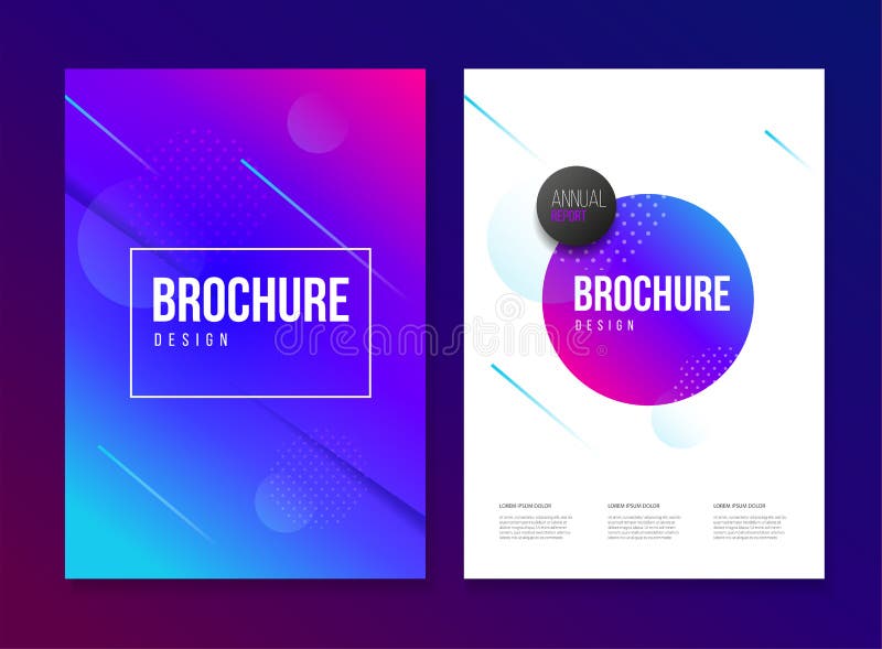 Vector Brochure Template with Trend Gradient Stock Vector ...