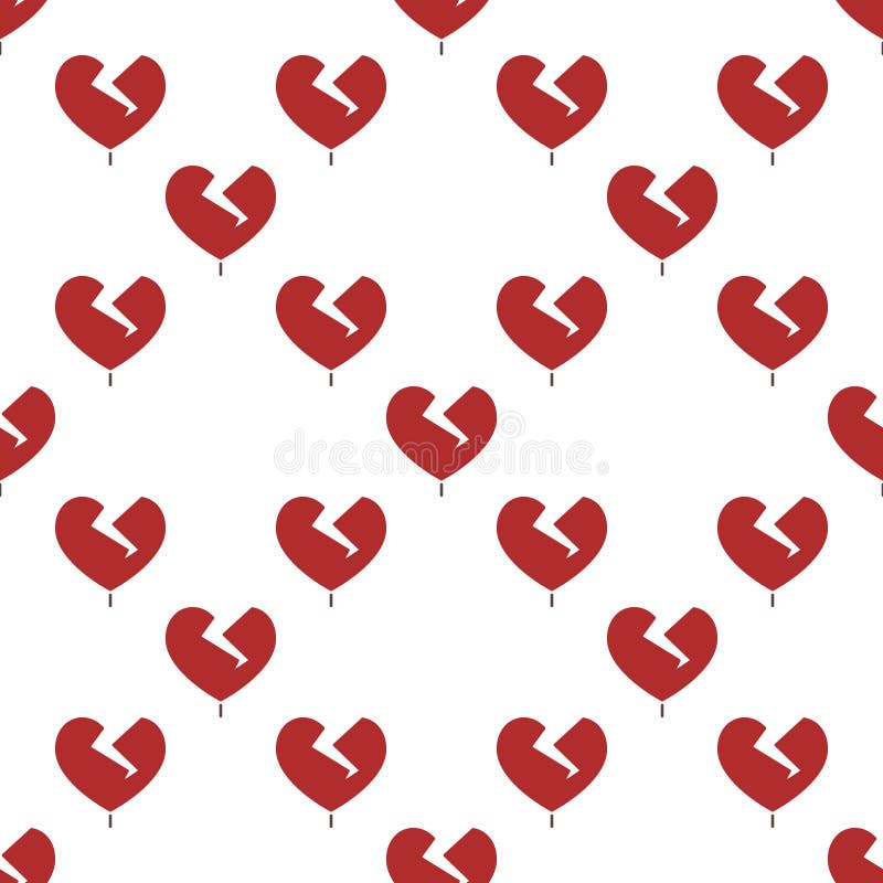 Broken Heart Seamless Pattern Heartbreak Sadnes Stock Illustrations – 1 Broken Heart Seamless ...