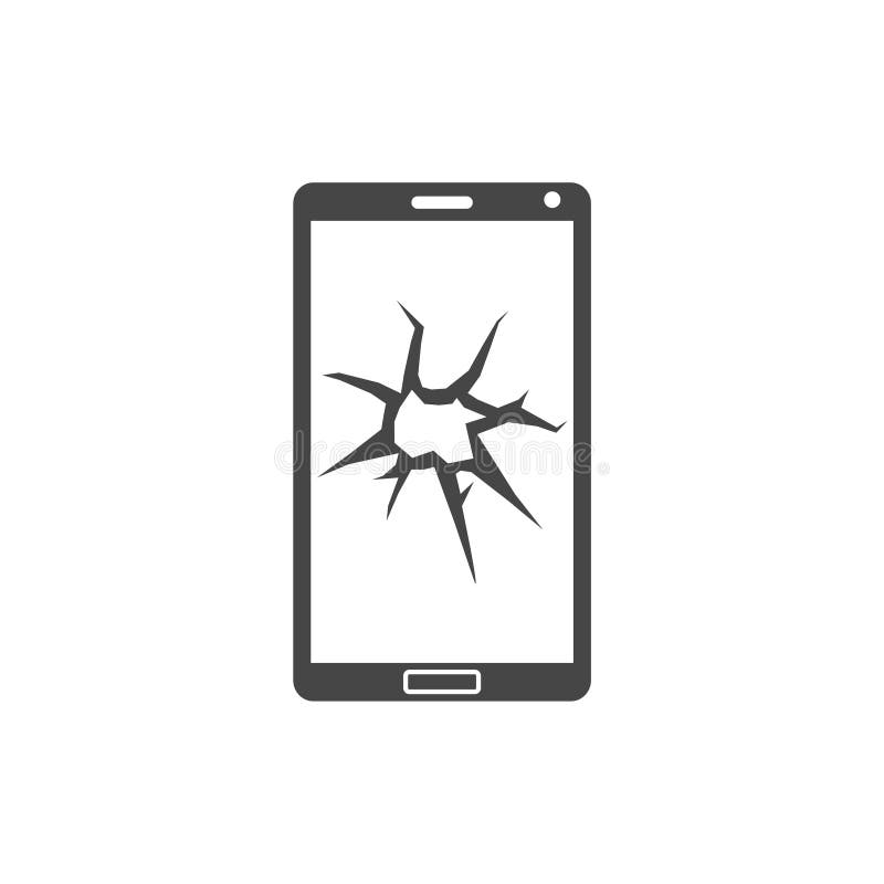 Vector Broken Smart Phone - Illustration Stock Vector - Illustration of ...