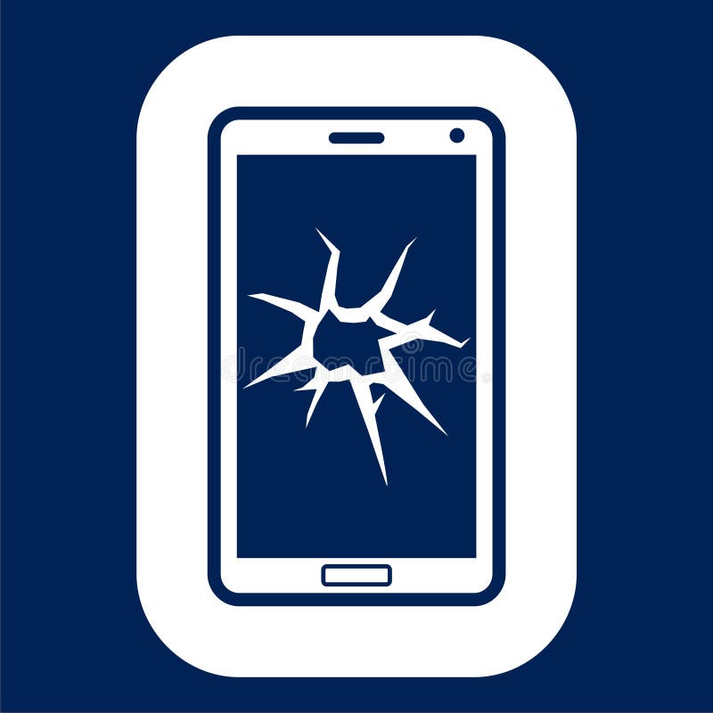 Vector Broken Smart Phone - Illustration Stock Vector - Illustration of ...