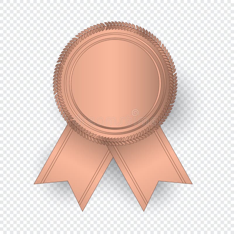 Vector Bronze Seal with Ribbons. Luxury Seal. Blank Bronze Seal Stock ...