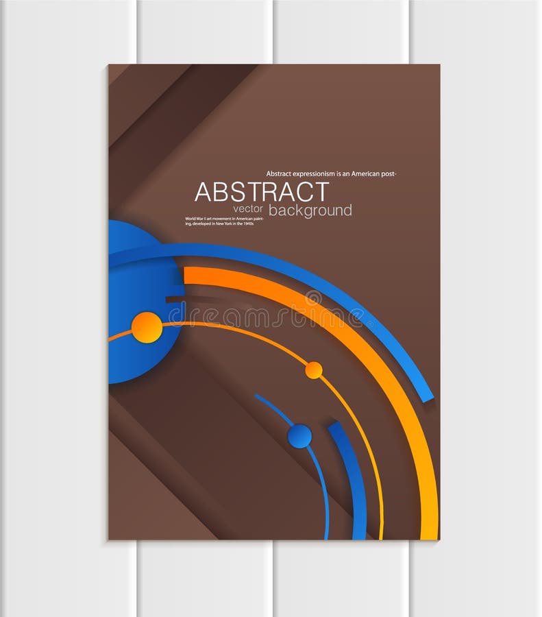 Vector Brown Brochure A5 or A4 Format Material Design Element Corporate ...