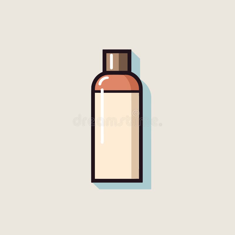 Vector of a Brown-capped Liquid Bottle Icon Stock Vector - Illustration ...
