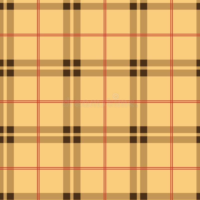 Brown Check Plaid Seamless Pattern Stock Vector - Illustration of ...