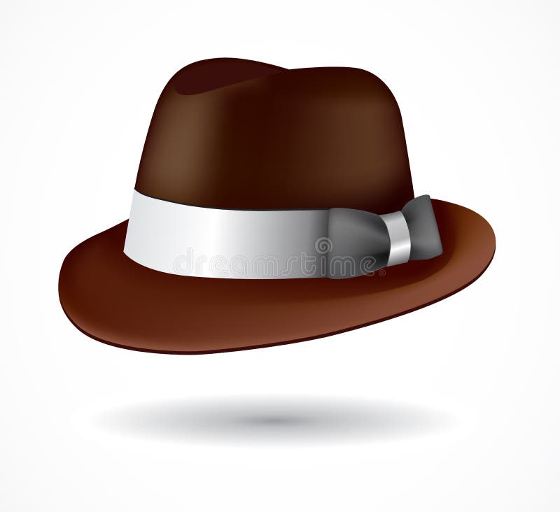 Fedora Hat Isolated. Detective Hat. Cap Spy Stock Vector - Illustration ...