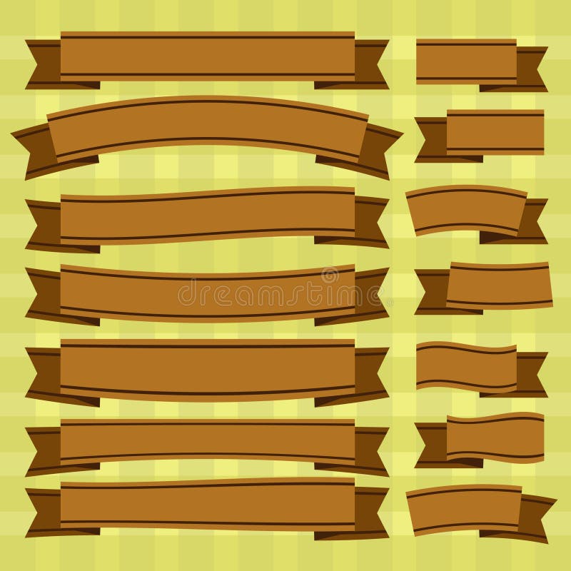 Vector Brown Ribbons stock vector. Illustration of scroll - 88044077