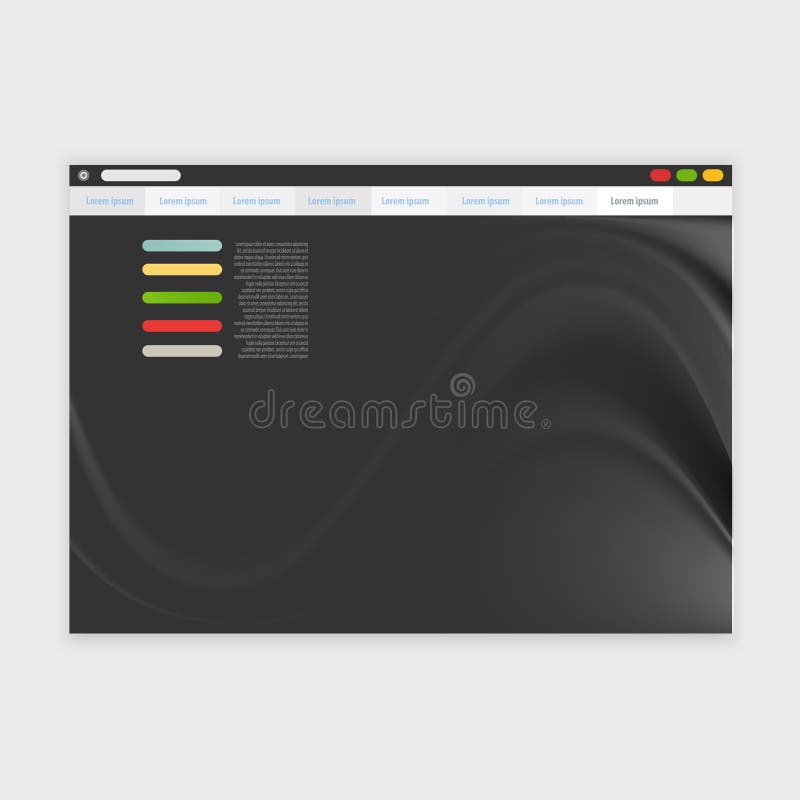 Vector Browser Design with Responsive Stock Vector - Illustration of ...