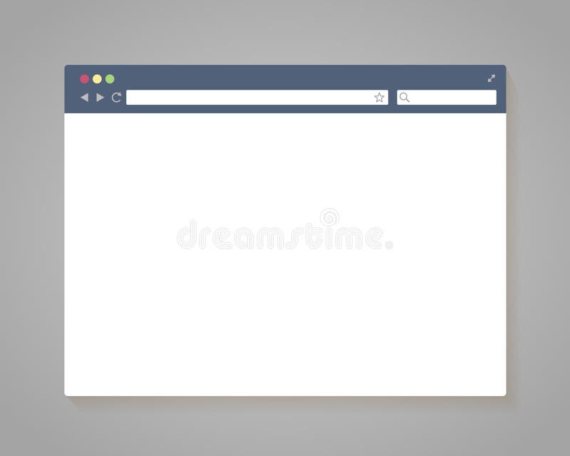 Web Browser Window. Computer or Internet Frame Template Design of Flat ...