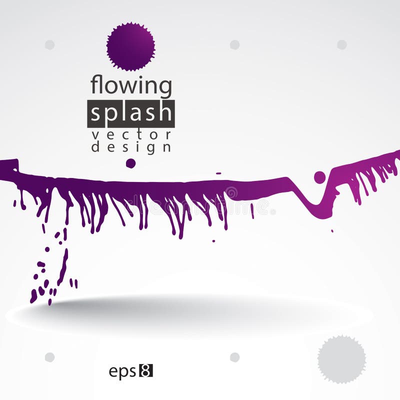 Vector Brush Multicolored Painted Ink Blob, Eps8 Smudge Background. Web ...