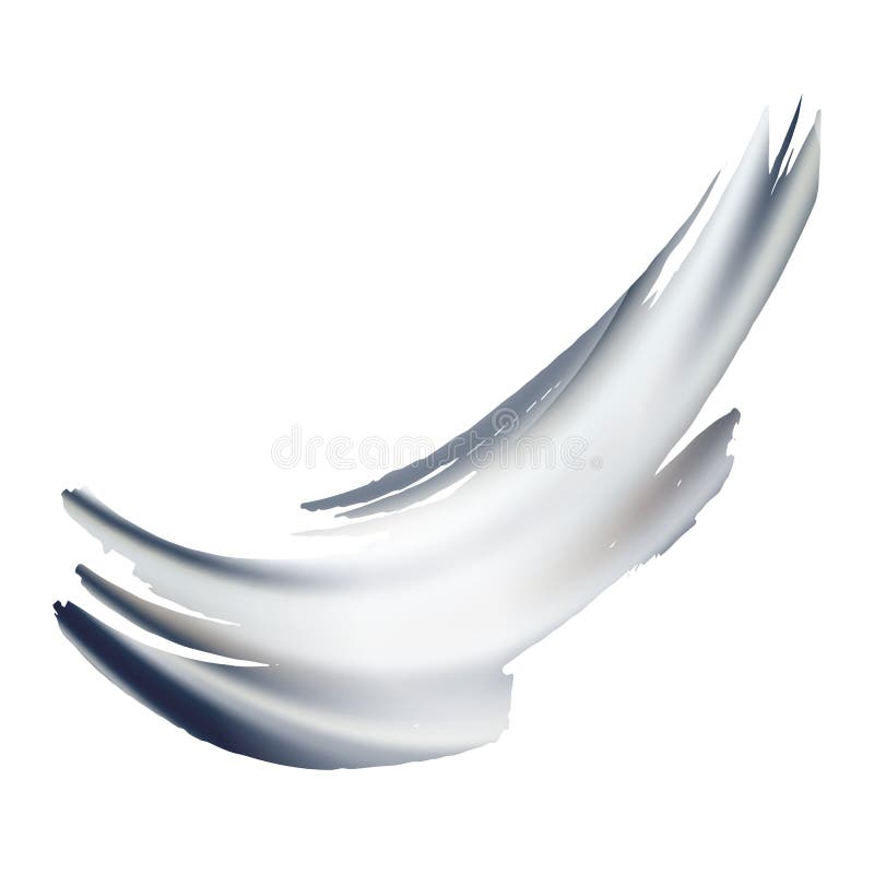 Vector Brush Stroke. Abstract Fluid Splash. Isolated Splash on White ...