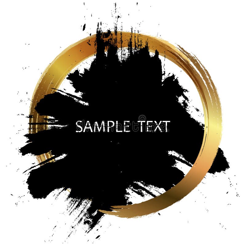 Vector Brush Strokes Circles of Paint. Ink Hand Drawn Paint Brush ...