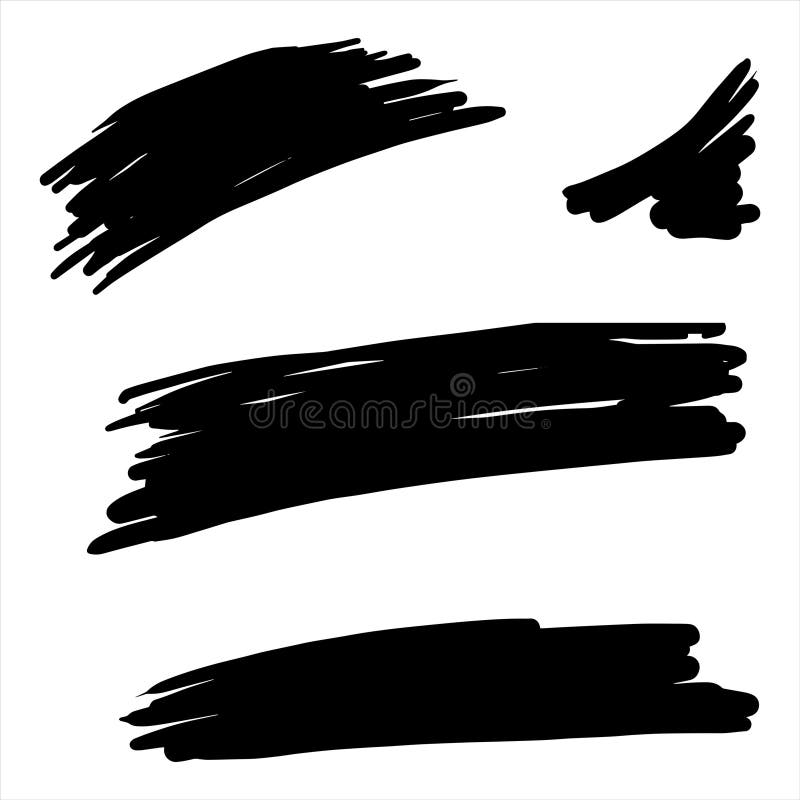 Vector Brush Strokes. Grunge Design Elements. Rectangle Text Boxes ...