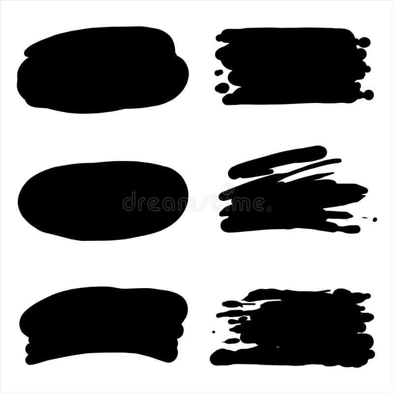 Vector Brush Strokes. Grunge Design Elements. Rectangle Text Boxes ...