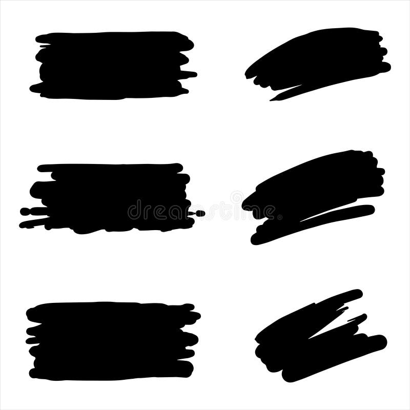 Vector Brush Strokes. Grunge Design Elements. Rectangle Text Boxes ...