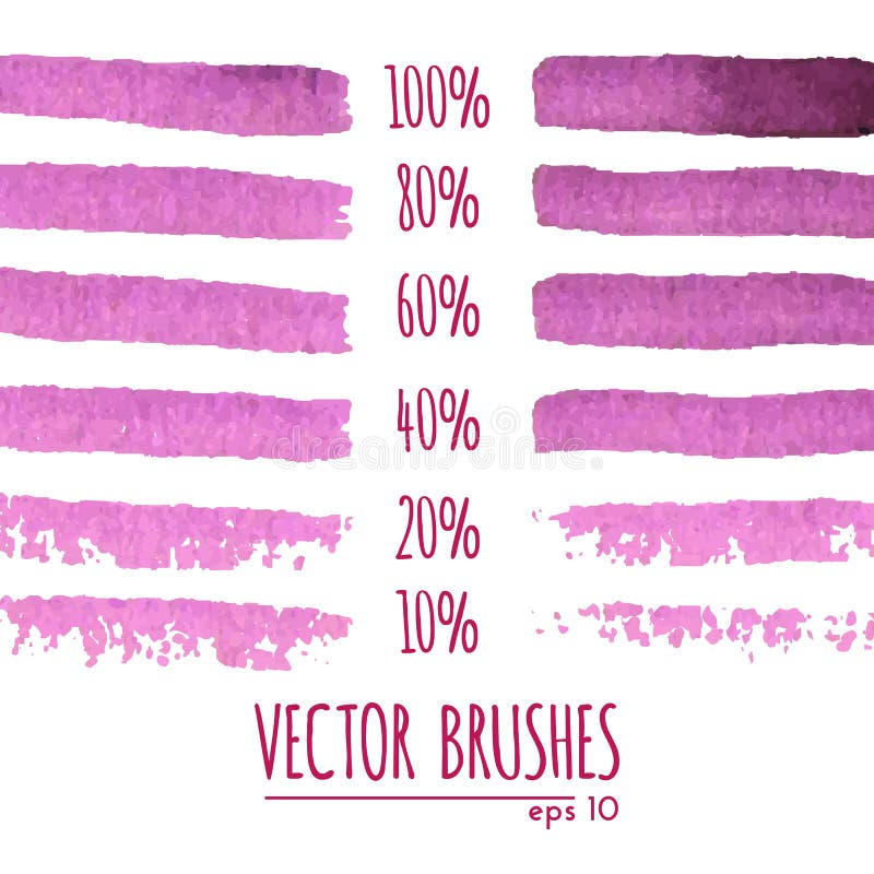 Vector Brushes Collection. Vector Illustration for Your Design Stock ...