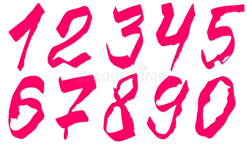 Strokes Numerals Stock Illustrations – 2,669 Strokes Numerals Stock ...