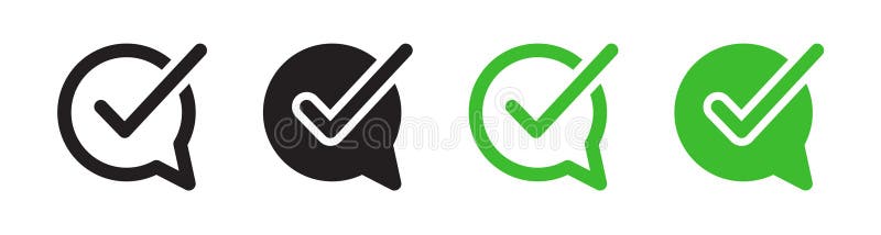 Vector Bubble Chat with Mark Icon Set Stock Vector - Illustration of ...