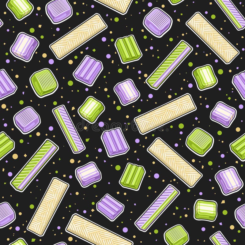 Vector Bubble Gum Seamless Pattern Stock Illustration Illustration Of