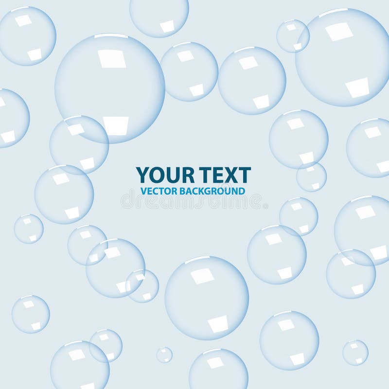 Vector Bubbles on Blue Background Stock Vector - Illustration of ...