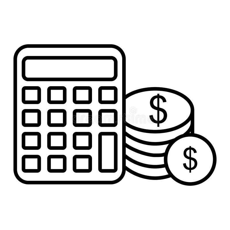 Vector Budget Outline Icon Design Stock Vector - Illustration of line ...