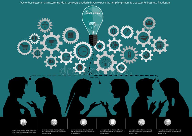 Vector Bulb Concept Ideas To Drive Business Success Backlash Flat ...