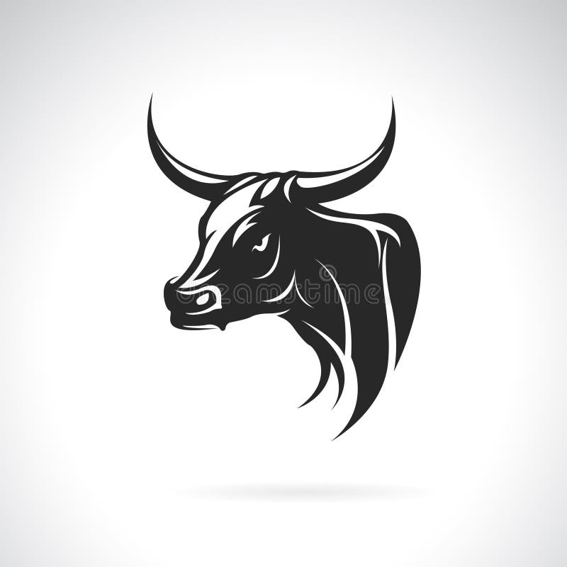 Vector Bull Design on White Background. Wild Animals. Easy Editable ...