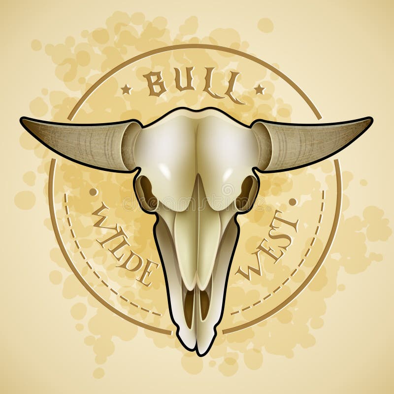 Vector Bull skull stock vector. Illustration of skull - 61957588