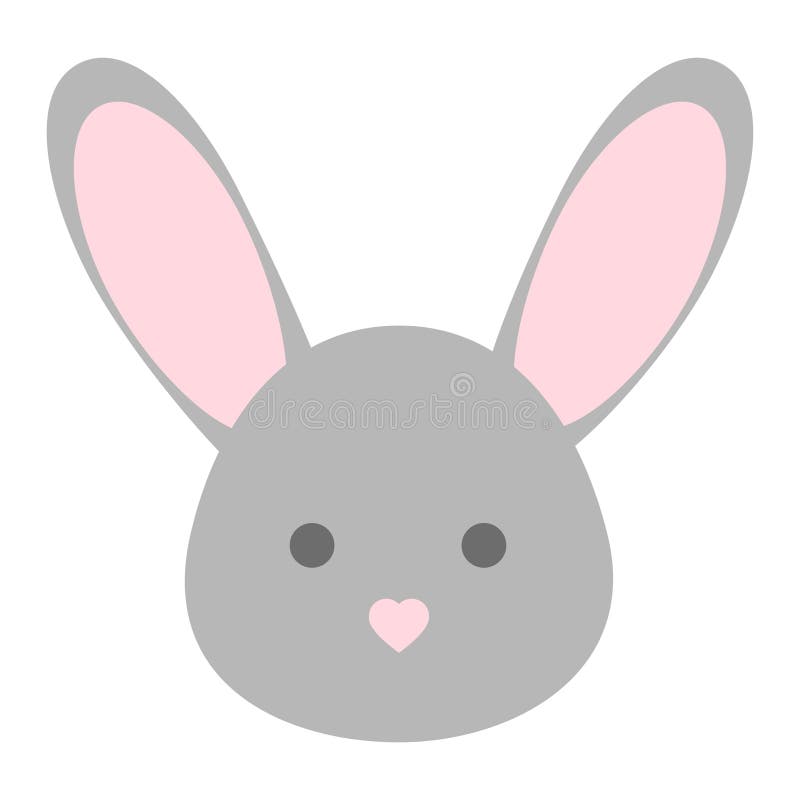 Vector bunny face stock vector. Illustration of minimalism - 118933190