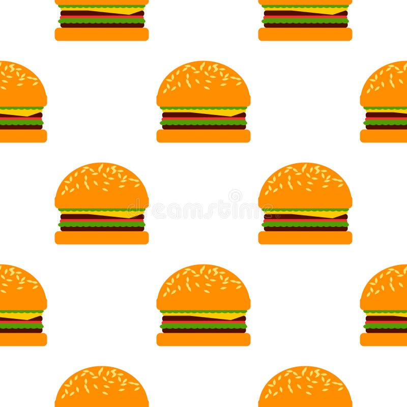 Burger pattern design stock vector. Illustration of beef - 232957319