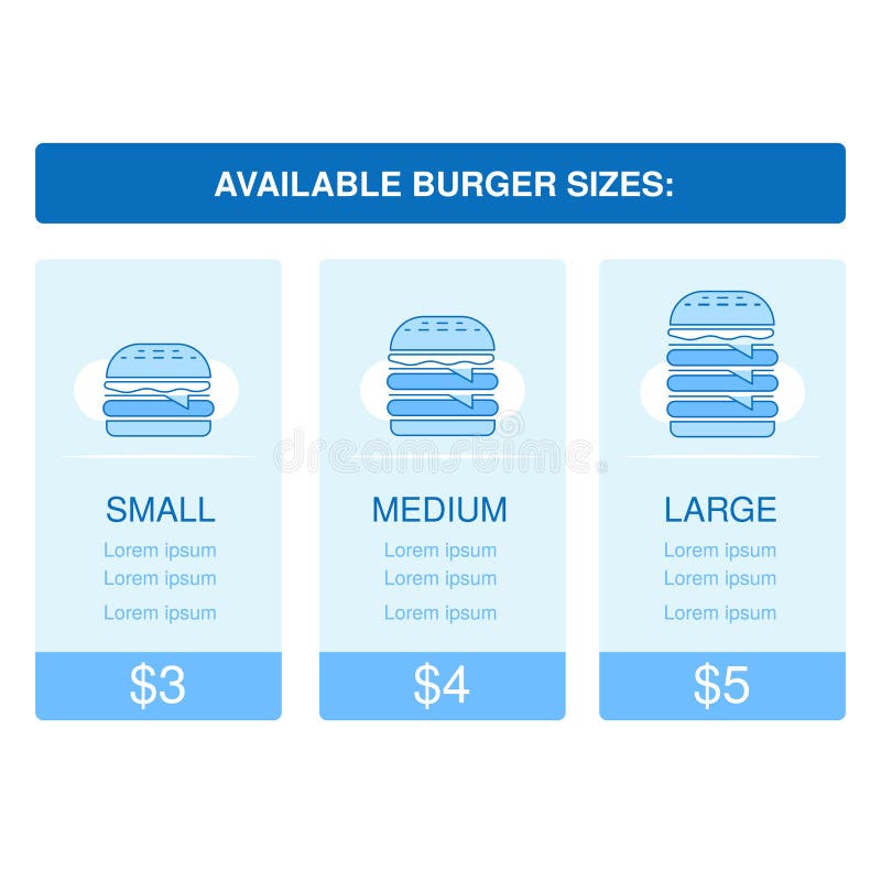Burger Sizes Stock Illustrations – 49 Burger Sizes Stock Illustrations ...