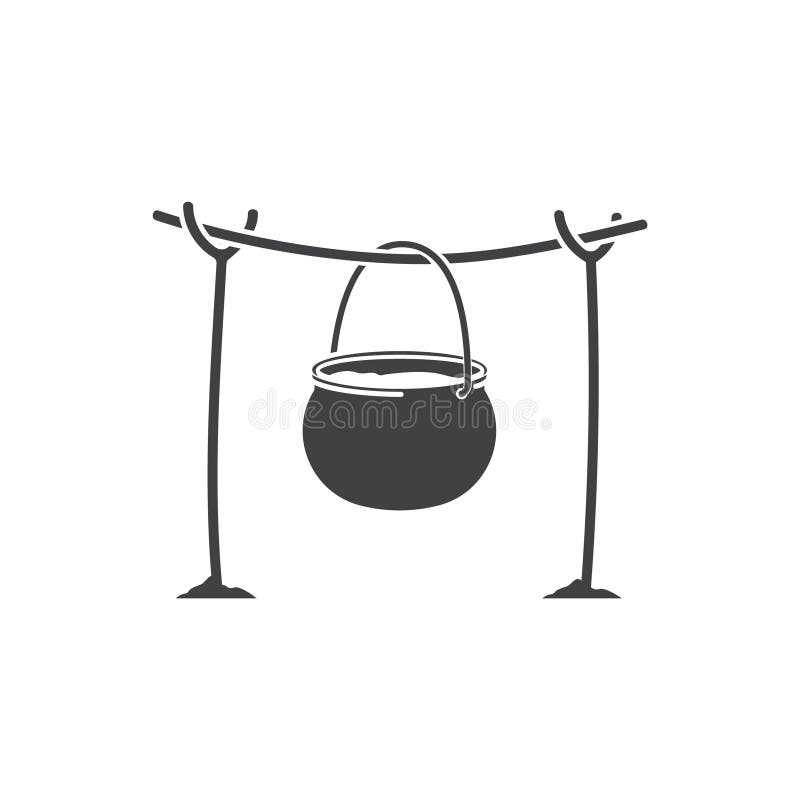 Vector Burning Campfire Kettle Stock Illustrations – 168 Vector Burning ...