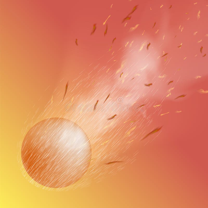 Burning Red Sphere. Ball on Fire Flame Stock Vector - Illustration of ...