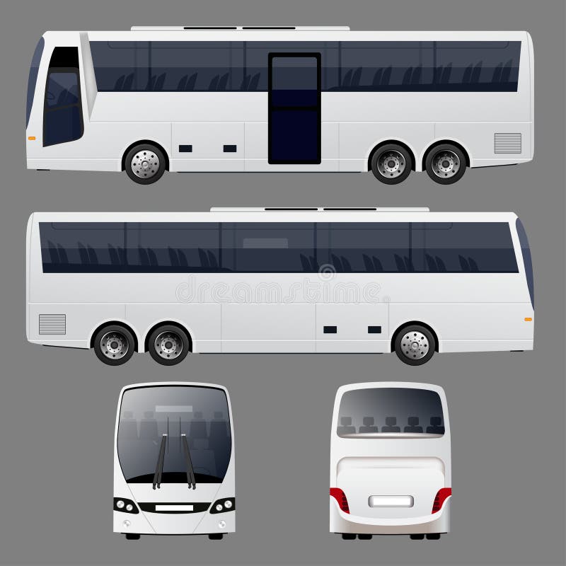 Tourist bus. One side stock vector. Illustration of relocation - 37111642
