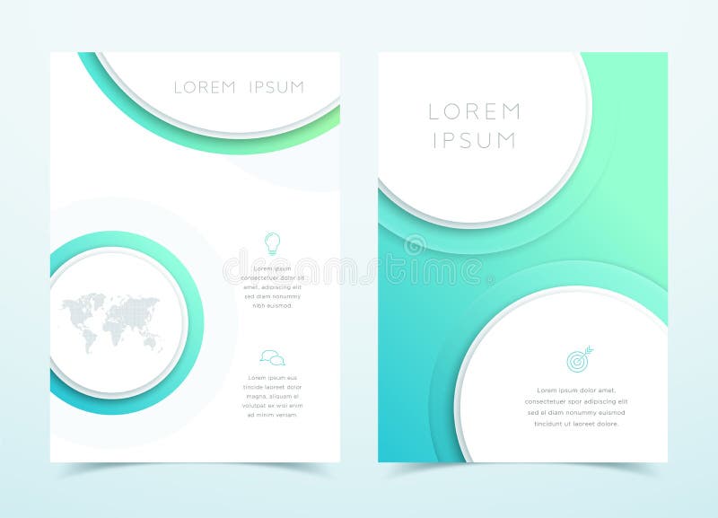 Vector Business Blue 3d Page Template Design Stock Vector ...