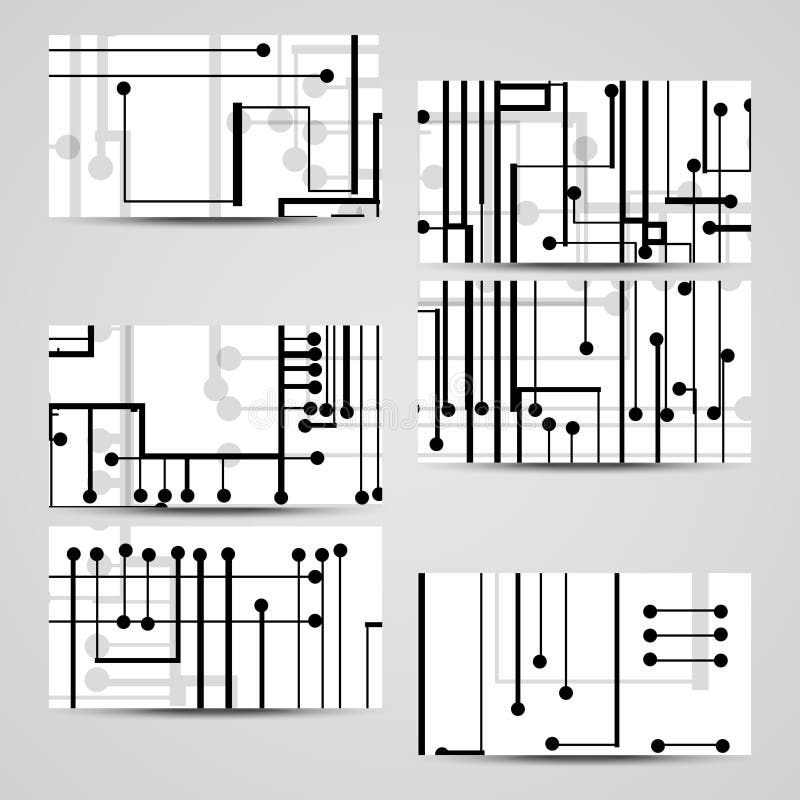Seamless Electronic Pattern Computer Circuit Boar Stock Vector