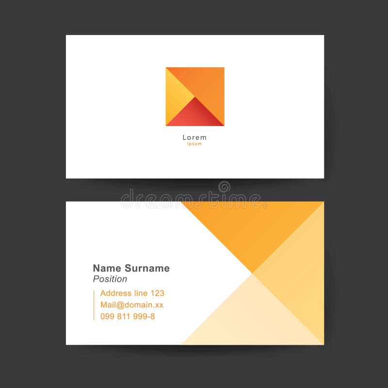 Vector Business Card Template Stock Vector Illustration Of Notice