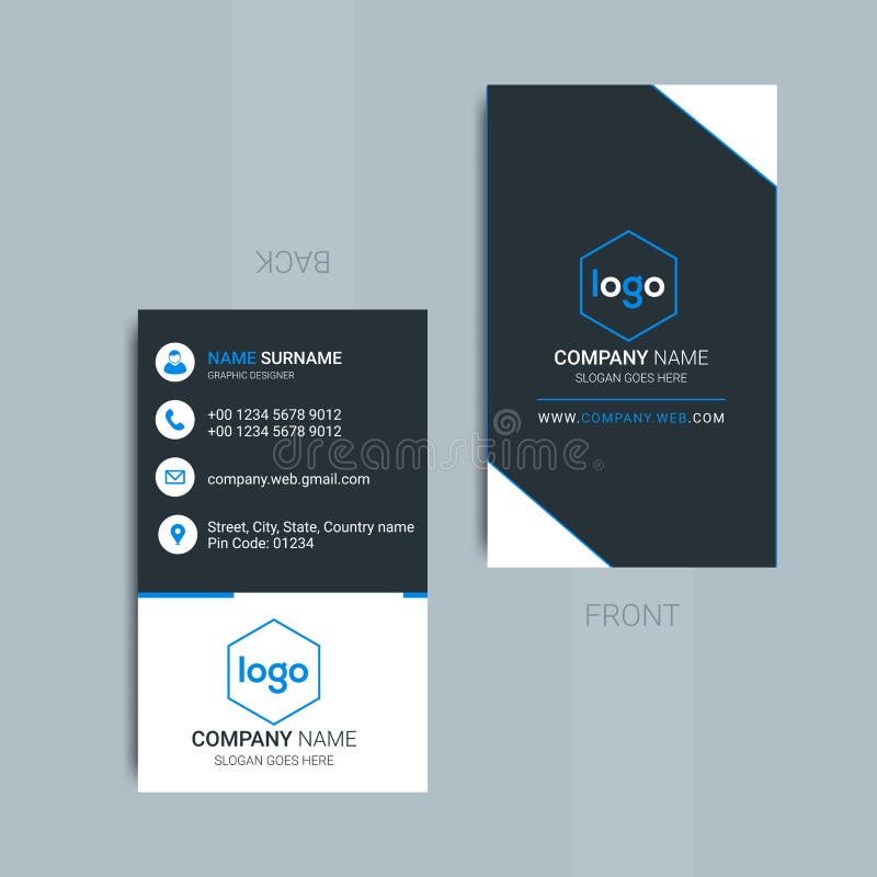 Vector Business Cards and Modern Creative and Clean Template. Editorial ...