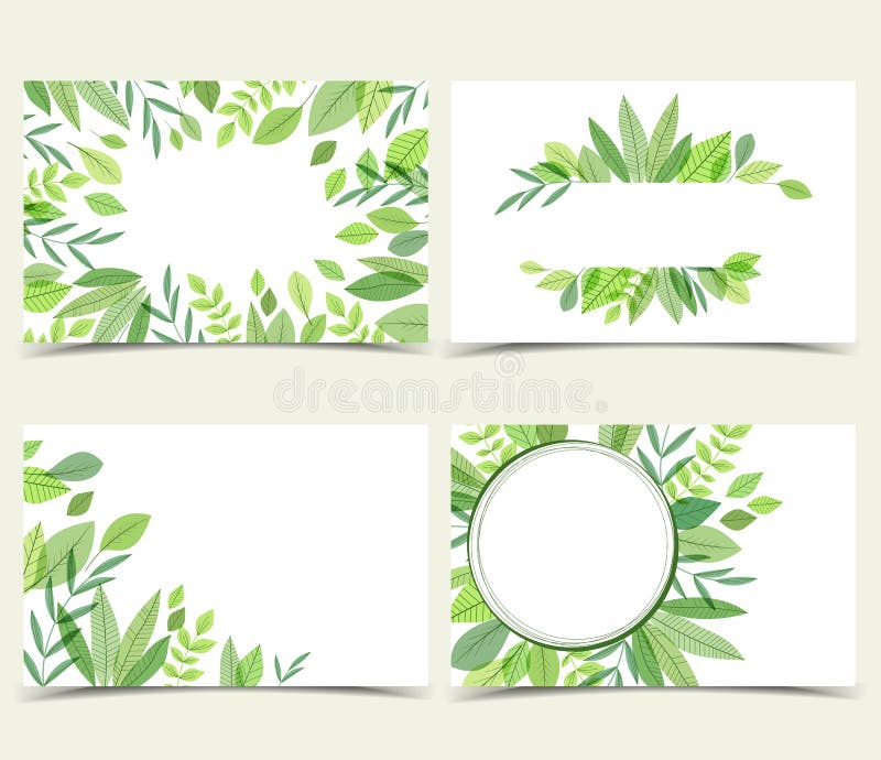 Vector business cards stock vector. Illustration of leaf - 87775516