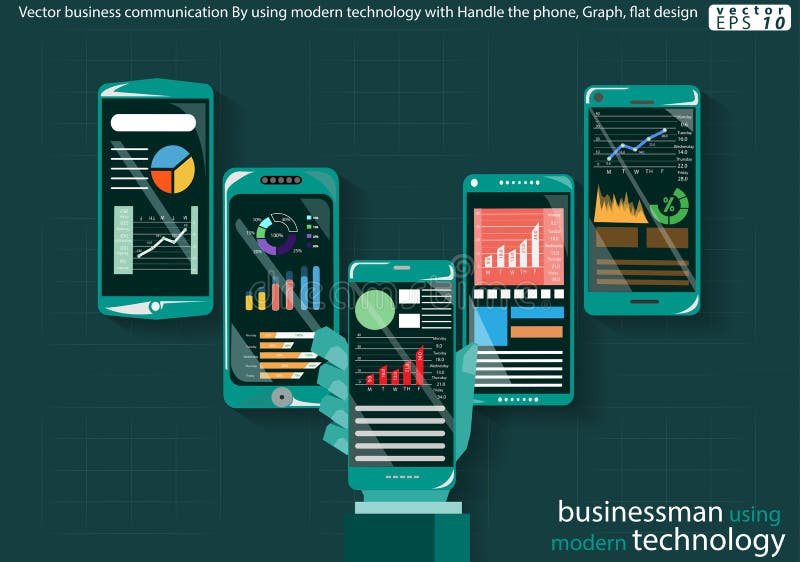 Vector Business Communication by Using Modern Technology with Handle ...