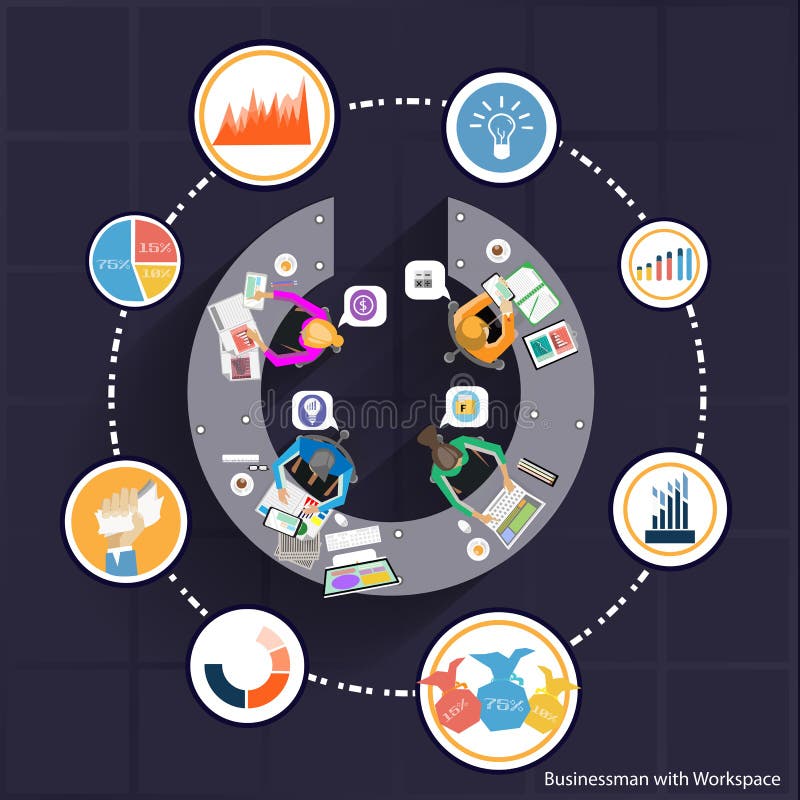 Vector Business Communications Worldwide Trade and Collaborate in Hand Stock Vector ...