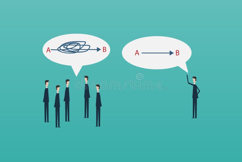 Business Finance Concept,cartoon Businessman Straight and Complicated ...