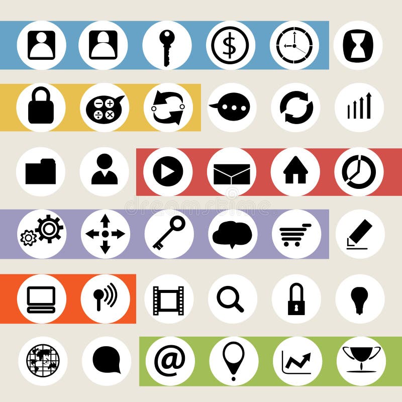 Vector Business Icon with Communication Stock Vector - Illustration of ...