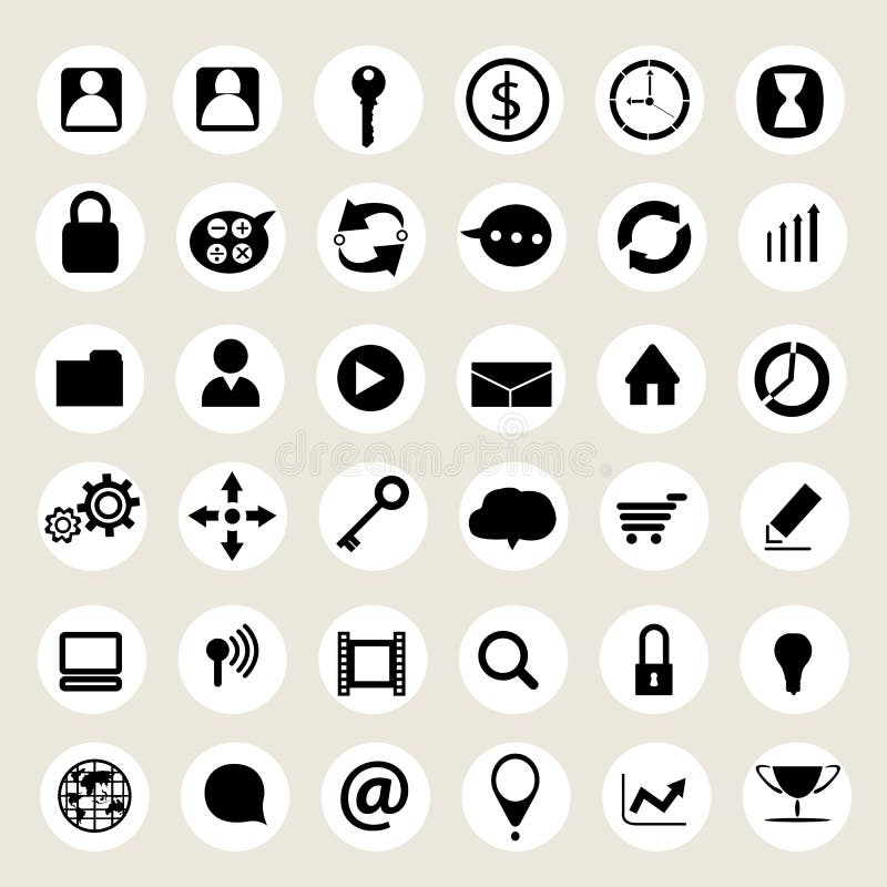 Vector Business Icon with Communication Stock Vector - Illustration of ...