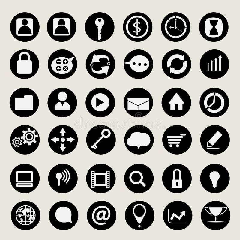 Vector Business Icon with Communication Stock Vector - Illustration of ...