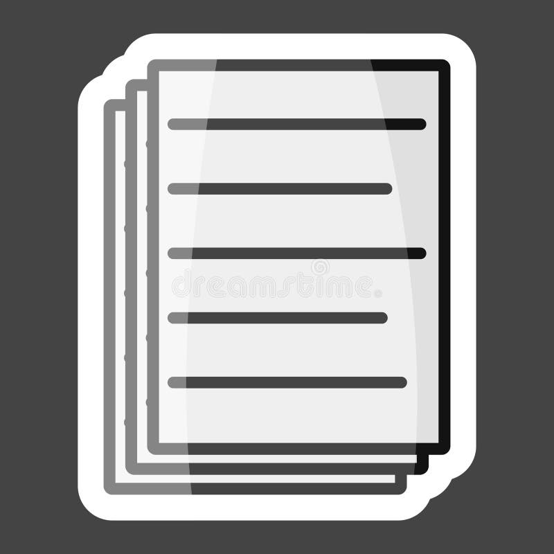 Vector Business Icon. Document Colored Sticker Stock Vector ...