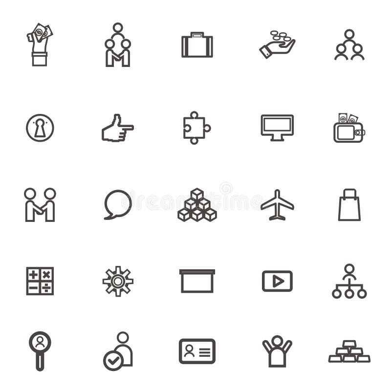Vector Business Icons, Forum Communications Team Stock Vector ...