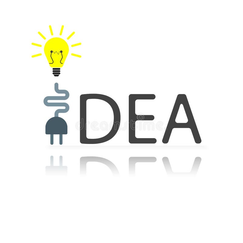 Vector Business Illustration Concept Creative Idea Lamp Stock ...